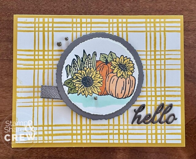 A happy hello card using Rustic Crate by Stampin' Up! - Stellar Stamps